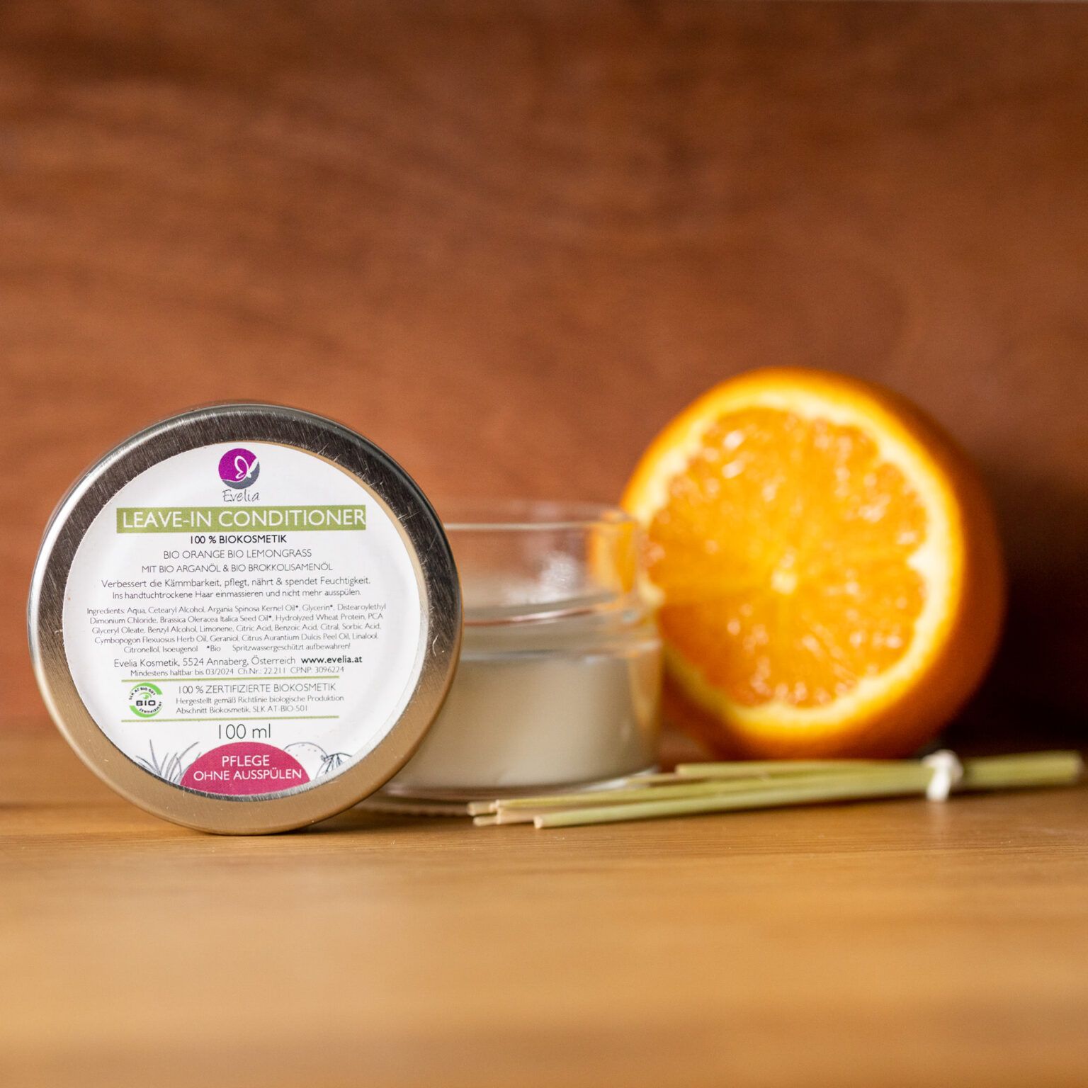 Leave-in Conditioner Orange Lemongrass Bio - Evelia Kosmetik